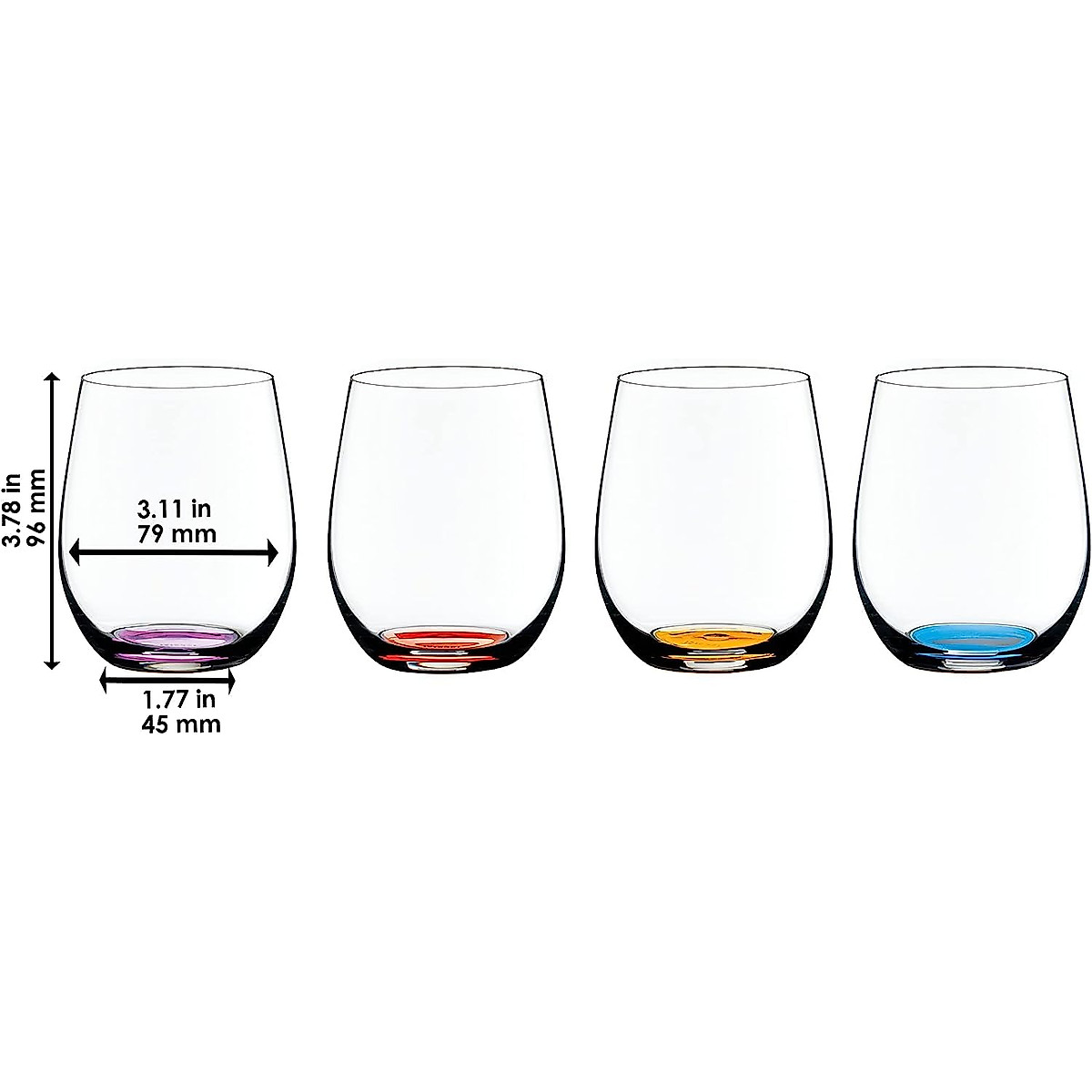 Riedel The O Wine Tumbler Happy O, Set of 8
