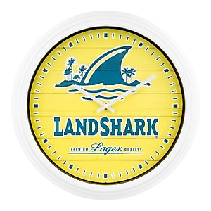 La Crosse Technology 433-3841LS 15.75 Inch Landshark Indoor/Outdoor Analog Wall Clock, White