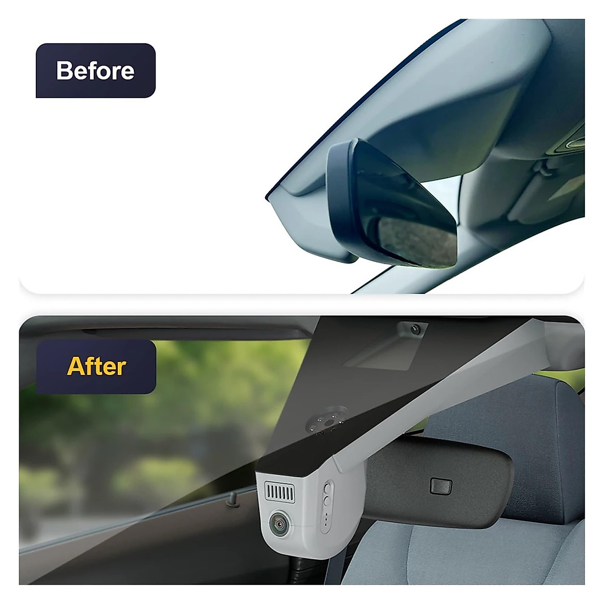 Fitcamx Car Camera Dash Cam 4K Auto DVR,Dash cam Compatible with VW Sharan 7N 2016 2017 2018 2019 2020 2021 (Color : Black, Size : 2K Dual Cam 64GB)