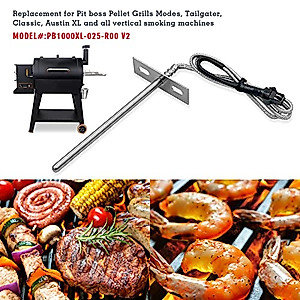 Replacement RTD Temperature Probe Sensor, Compatible with Pit Boss Pellet Grill PB1000XL-025-R00 V2, (70123-AMP)