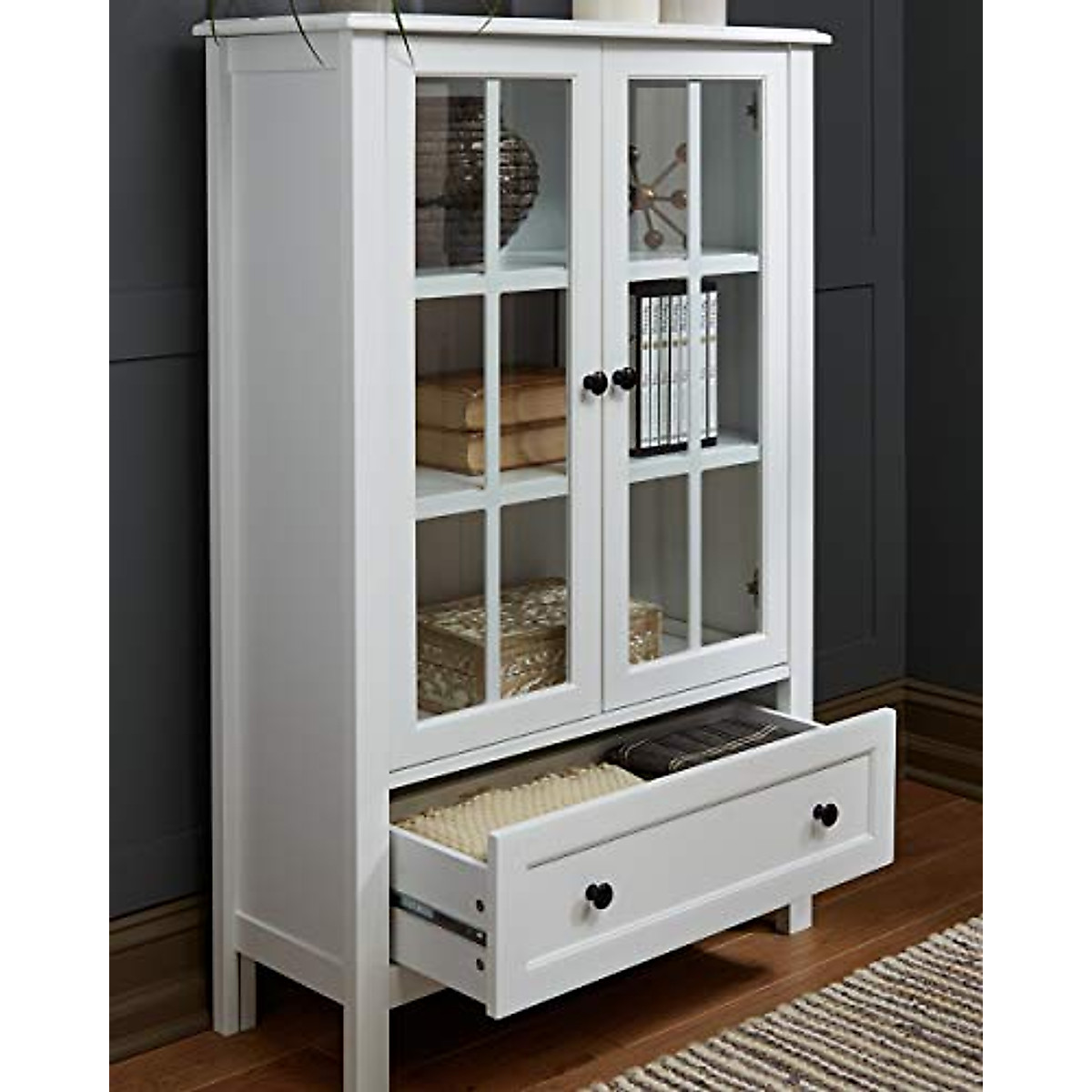 Signature Design by Ashley Miranda Accent Cabinet, 32"W x 12"D x 47"H, White