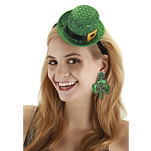 St Patrick's Day Earrings Handmade Shamrock Beaded Dangle Earrings Funny Irish Green Lucky Clover Drop Earrings for Women Holiday Party Jewelry Gifts