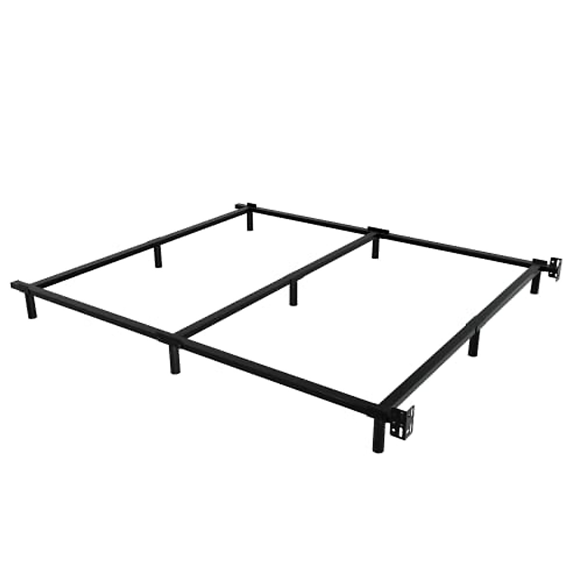 Homdock Queen Size Metal Bed Frame-7 Inch High Heavy Duty Bed Base with 9-Leg Support for Box Spring & Mattress, Elegant Black Finish
