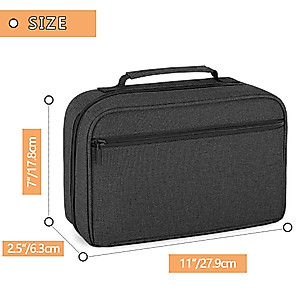 Damero Carrying Case for 2 Stethoscopes, Portable Stethoscope Case Compatible with 3M Littmann/ADC/Omron Stethoscope, BP Cuffs and Other Accessories, Black