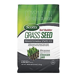Scotts Turf Builder Grass Seed Pennsylvania State Mix is a Premium Mix Crafted for Pennsylvania Conditions, 16 lb.