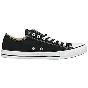Converse Chuck Taylor All Star Canvas Low Top Sneaker, Black/White ,9 US Men/11 US Women
