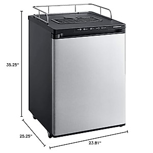 EdgeStar BR3002SS 24 Inch Wide Kegerator Conversion Refrigerator for Full Size Keg - Stainless Steel