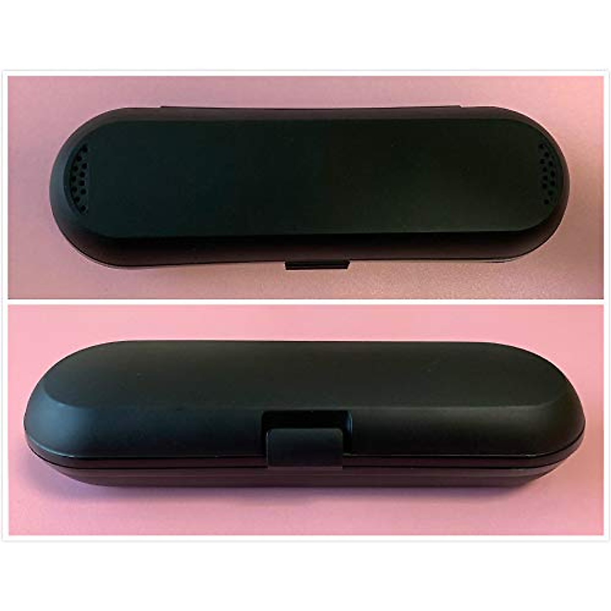 USUNQE Pack of 2 Electric Toothbrush Travel Case, Toothbrush Carrying Container Holder for Oral-B Pro and Other Electric Toothbrush(White & Black)