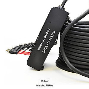 Seismic Audio Speakers 16 Channel Low Profile XLR Send Circuit Board Snake Cable, XLR Splitter Cable, 100 Feet