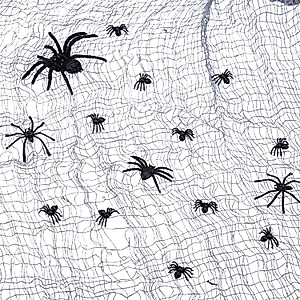 Halloween Creepy Cloth Decoration Scary Halloween Gauze Cloth Spooky Halloween Decorations for Party Outdoor and Indoor Spook Houses Supplies(8 Yards x 30 Inches, Gray)