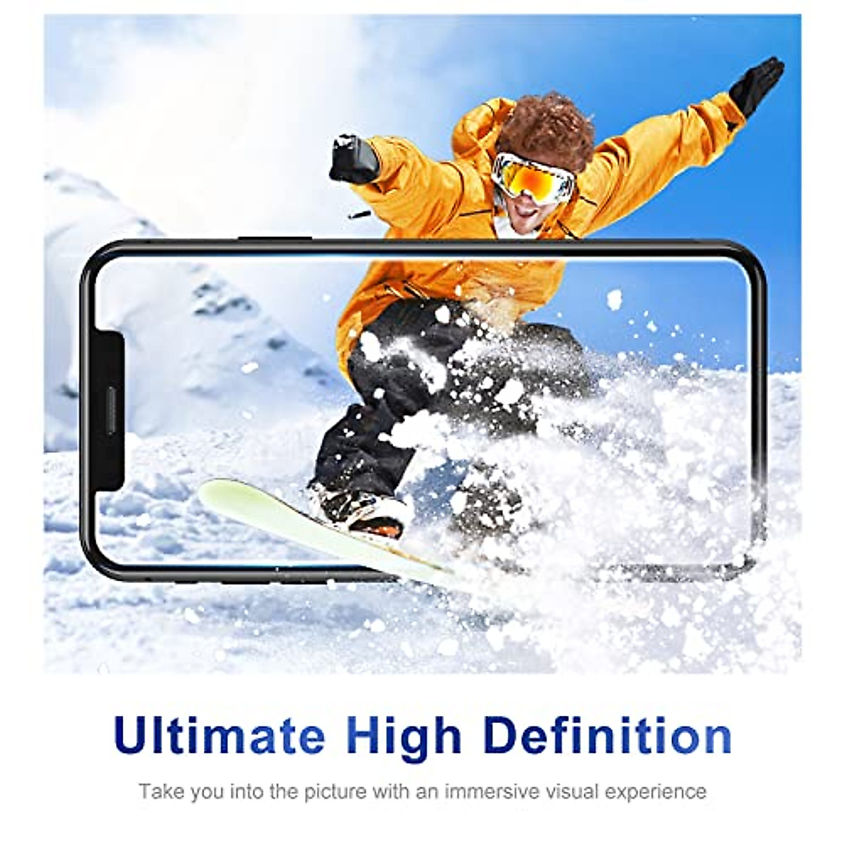 CANSHN 3 Pack Screen Protector for iPhone 11 [6.1 inch] + 3 Pack Tempered Glass Camera Lens Protector with Easy Installation Frame, Anti-Scratch, Case Friendly, 9H Hardness, HD Clear Film [6 Pack]