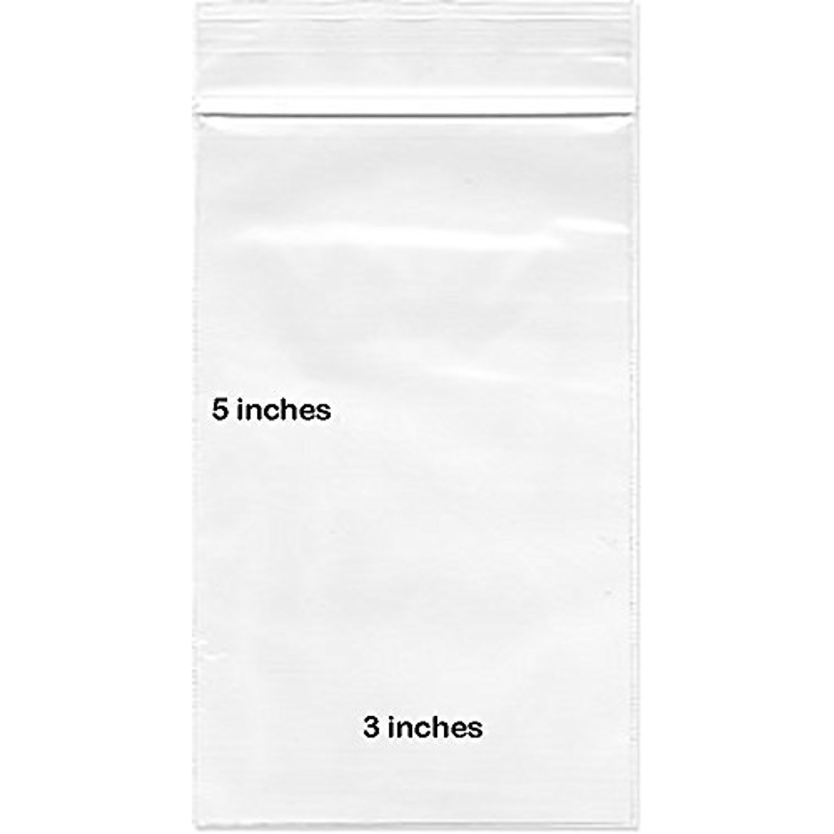 BNY Corner 2 Mil 3x5 Space Saver Reclosable Poly Ziplock Bag 3" x 5" - 1000 Counts