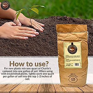 Charlie's Vegan Compost - Concentrated Organic Gardening Vegan Cruelty Free Plant Soil Amendment Dirt Booster - Indoor or Outdoor Garden Farming, Increase Yield in Vegetables, Plants - 10 Lb