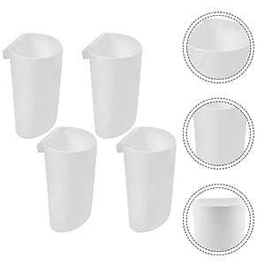 BESTonZON Utility Cart Hanging Cup 4pcs Hanging Cup Holder Rolling Cart Accessories Hanging Bins Pencil Holder Storage Containers Cup Hanging Buckets Makeup Organizers for Craft Supplies