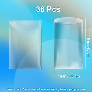 AOUKAR Shrink Wrap Bags for Gift Baskets 36Pcs 14x18 Inches Chear PVC Heat Shrink Bags Cellophane Wrap for Packaging Large Bags