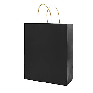 Small Each 100 Pack Brown&Color Craft Paper Gift bags with Handles Bluk for Birthday Party Favors Christmas