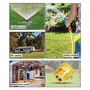 4 Pcs Anti Siphon Valve, Hose Bib Vacuum Breaker Set 3/4 Inch GHT Hose Backflow Preventer for Garden Spigot RV Hose Connection with Sealing Tape and Washers