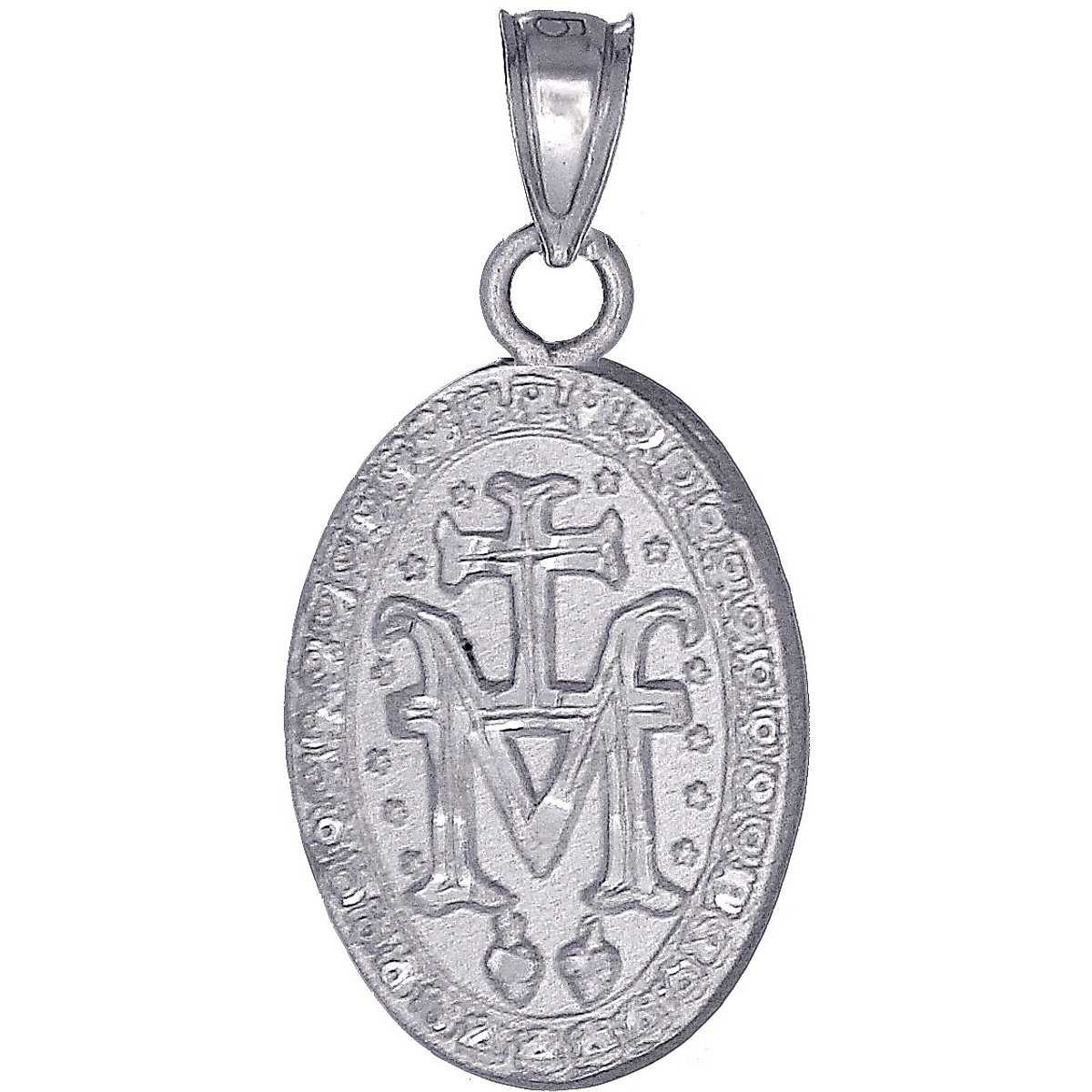 eJewelryPlus Virgin Mary Guadalupe Sterling Silver Medallion Pendant Made