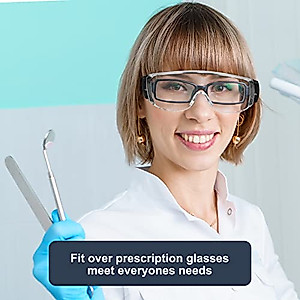 Anti Fog Safety Glasses With Lights For Women And Men - Night Work Goggles Over Eyeglasses , Anti Scratch Clear Lens Rechargeable Use In The Lab, Shooting, Welders, Woodworking