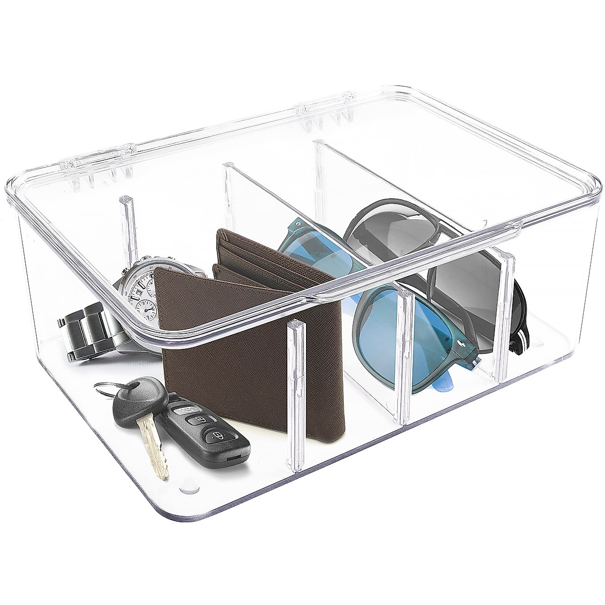 Utopia Home Eye Glasses Holder (Pack of 1) - Premium Sunglass Organizer - Eyeglass Holder & Glasses Storage Organizer for Sunglasses, Reading Glasses & Accessories (Clear)