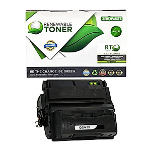 Renewable Toner Compatible MICR Toner Cartridge High Yield Replacement for HP 42X Q5942X Laser Printers 4250 4350