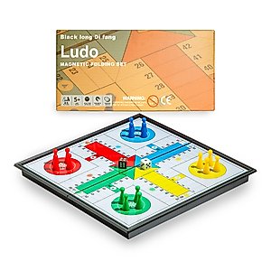 Ludo Magnetic Folding Travel Board Game Set - 9.75 Inches