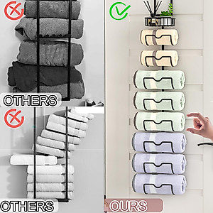 X-cosrack 9-Tier Over The Door Towel Rack for Bathroom Adjustable Door Hooks Towel Rack Over The Door Towel Holder for Bathroom Wall Mounted Towel Holder Over The Door Organizer Towel Storage -Black