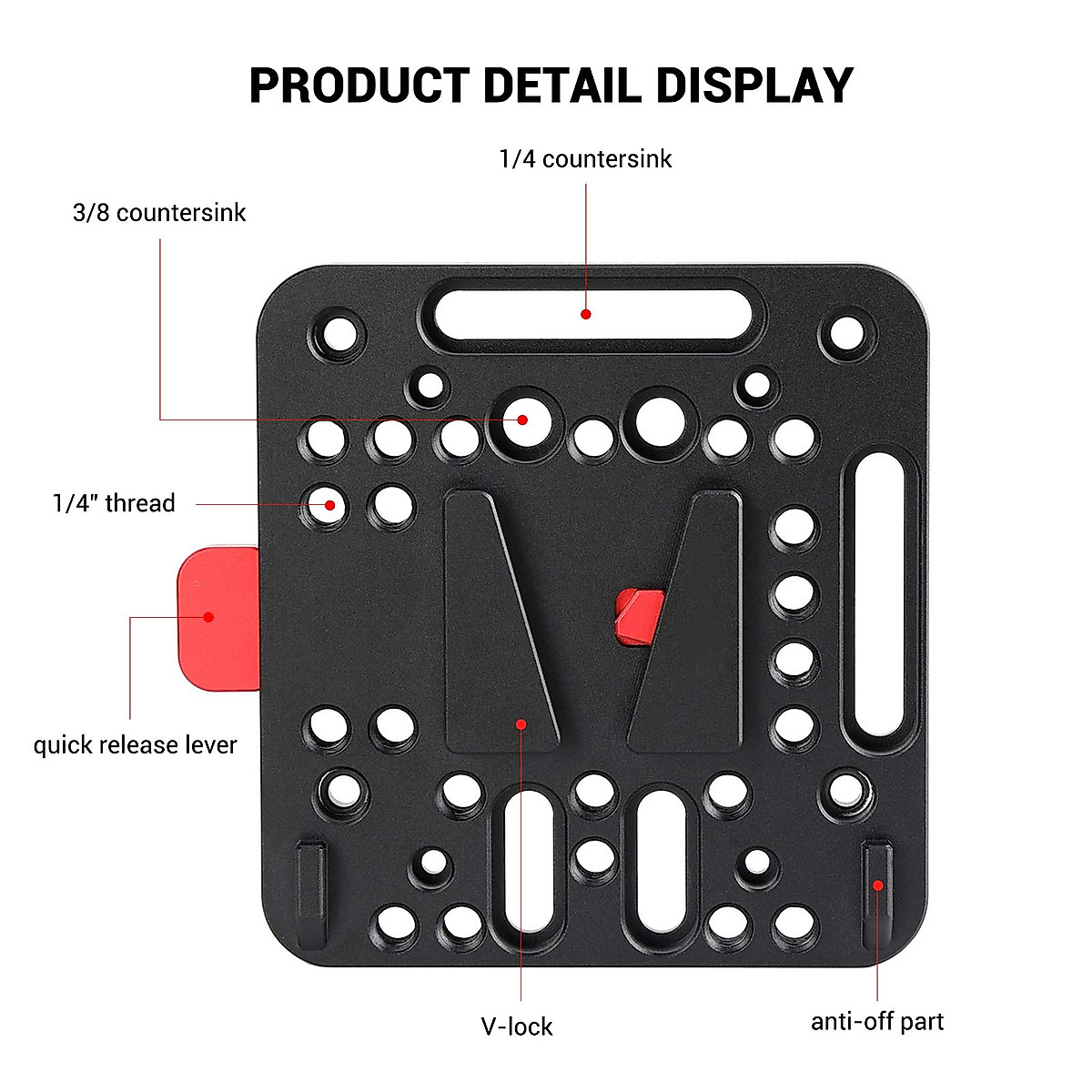 SmallRig V Mount Battery Plate, V-Lock Assembly Kit, Female V-Dock Male V-Lock Quick Release Plate – 1846C