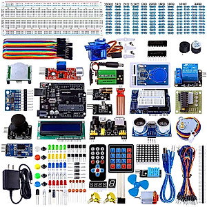 Smraza Ultimate Starter Kit for Arduino Project with Tutorial, 200pcs Components Compatible with Arduino (67 Items) with 9V 1A Power Supply