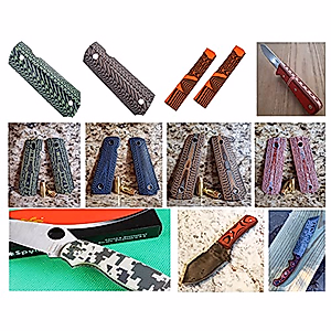 NC HAISDA G10 Scales knife Handle Material Knifemakers Sword DIY Slabs Grips Micarta Blanks Slabs Material pack of 2 Red