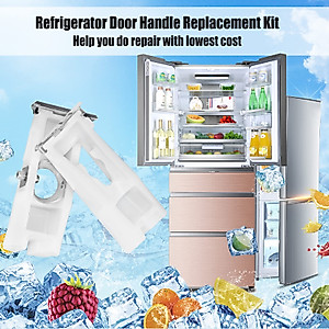 DA61-07540A DA61-08247A Refrigerator Replacement Handles Freezer Handle Support Kit Compatible with Samsung PS4145181 AP5578979 3160453 DA67-02787A 6009-001526
