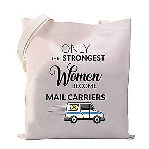 VAMSII Mail Carrier Tote Bag Mail Lady Gifts Shoulder Bag Postal Worker Gifts Mailman Gifts for Women Post Office Gifts (Tote Bag)
