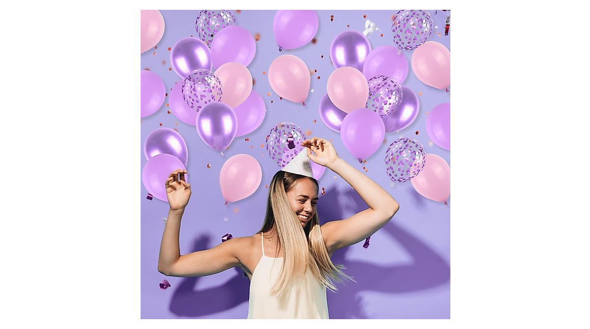 Vibrant Purple Party Balloons Set - Perfect for Celebrations