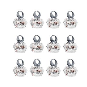 ROUNDSQUARE Bachelorette Party Light Up Rings Engagement Diamond Rings 12 Packs & Team Bride Tatoo 12 Packs