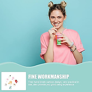 Hemoton Straw Tips 8pcs Straw Tips Cover Reusable Cute Drinking Straw Caps Silicone Straw Protectors Plugs for Milk Tea Beverage Jumbo Mugs Water Bottle Tip Silicone Straw Tips (Random Style)