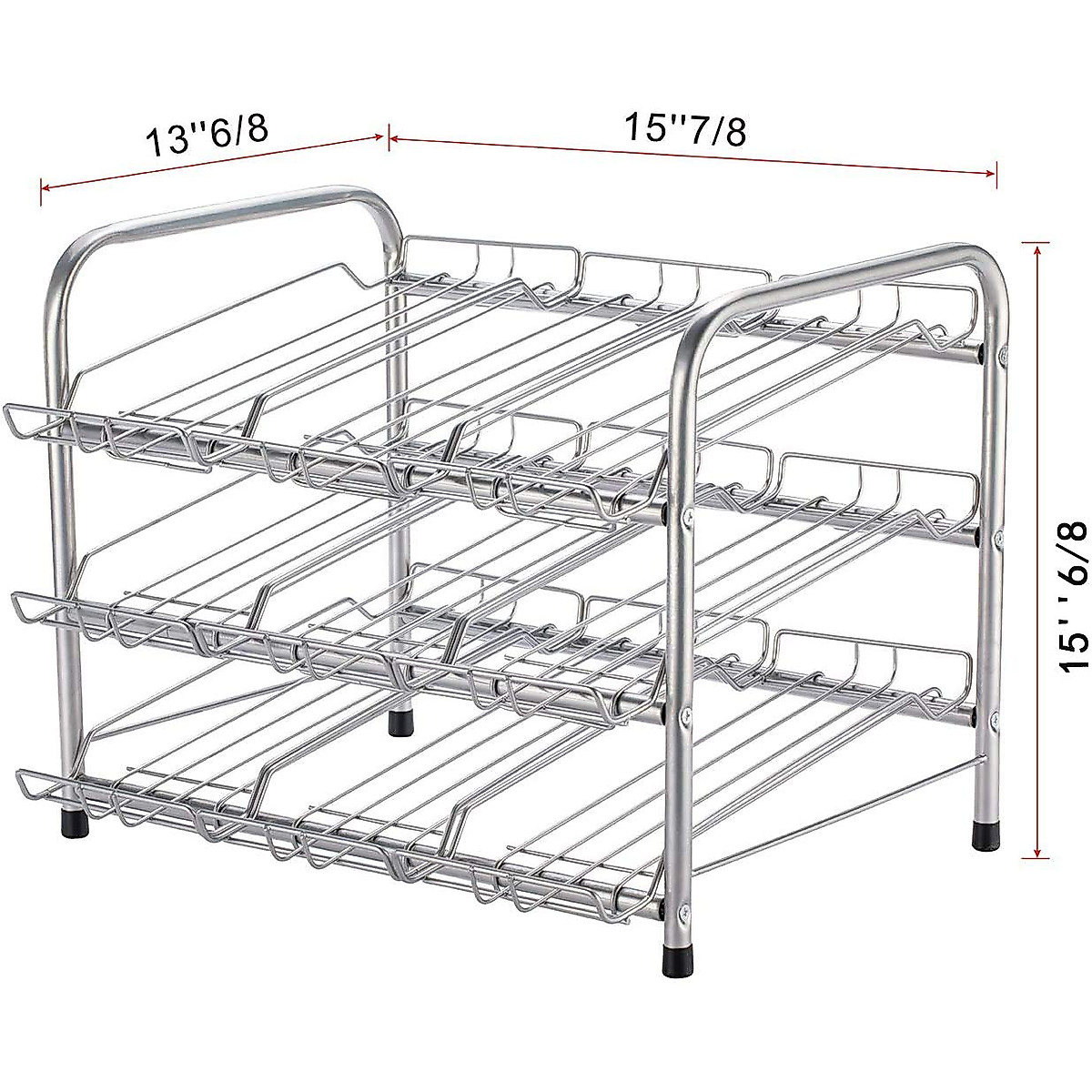 Rice rat Can Organizer for Pantry, Can Rack Can Storage Dispenser for Canned Food (3 tiers)