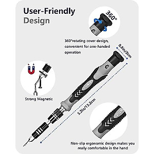 Precision Screwdriver Set, UnaMela Upgraded 122 in 1 with 101 Bits Repair Tool Kit, Magnetic Screwdriver Set with 21 Repair Tools for Electronics, Laptop, Computer, PC, iPhone, PS4, Game Console