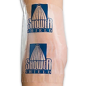 Shower Shield Catheter Cover for Shower – 7 x 7 Inch, 1 Week Supply –Dialysis Port Cover, Prevents Water Damage, Keeps Dressed Wounds Dry – Disposable, Waterproof, Transparent