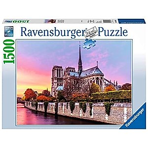 Ravensburger Picturesque Notre Dame 1500 Piece Jigsaw Puzzle for Adults - 16345 - Every Piece is Unique, Softclick Technology Means Pieces Fit Together Perfectly