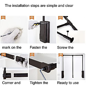 Pull Down Closet Rod, Pull Down Wardrobe Organizer, 26 lbs load capacity, Adjustable 35-47 Inch for Hanging Clothes Wardrobe Lift Rail Organizer, Heavy Duty Closet Pull Down Rods Hanger