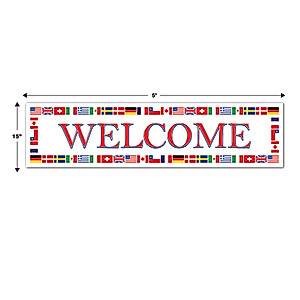 Beistle , 4 Piece International Welcome Banners, 15'' x 5'