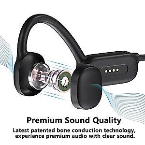 Kuuhsaaez Bone Conduction Headphones,IPX8 Waterproof Swimming Headphones,with Built-in MP3 Player 32G Memory, Bluetooth 5.3 Wireless Open Ear Headphones for Swimming,Running,Driving,Hiking,Cycling