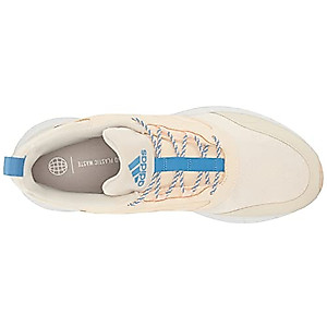 adidas Women's Duramo Protect Running Shoe, Wonder White/Zero Metallic/Pulse Blue, 8.5