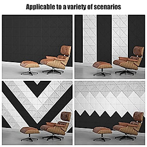 Sonicism 20 Pack X-Lined Acoustic Panels with Self-Adhesive, 12" X 12" X 0.4" Sound Proof Foam Panels, Decorative Soundproof Wall Panels, Sound Absorbing Tile for Home & Offices,White