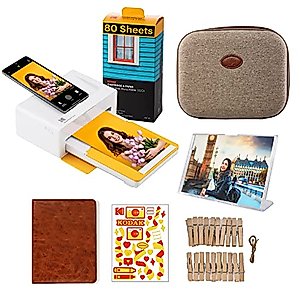 KODAK Dock Plus 4Pass Instant Photo Printer (4x6 inches) + 90 Sheets Gift Bundle