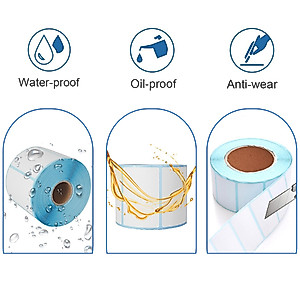 2 x 1 Direct Thermal Laverls, Thermal Name Label Stickers, Thermal Label Stickers, Barcode Label Thermal-1 Roll,1000 Labels