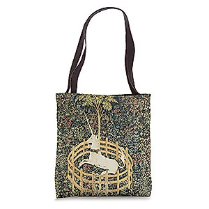 Unicorn in Captivity Middle Ages Art Unicorn Gift Tote Bag