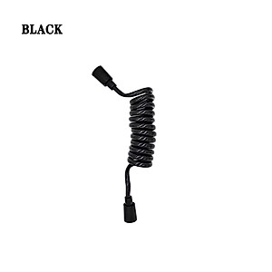Spring Plumbing Telephone Line Flexible Water Hose Toilet Bidet Sprayer G 1/2 Connection Bathroom Accessories 1.5m/2m/3m ( Color : Black , Size : 150cm )