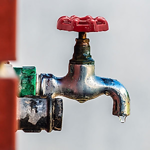 Pndeyo 2pcs Outdoor Faucet Handle Hose Bib Handle, Water Spigot Handle Round Wheel Outside Water Valve Faucet Handle Replacement Parts-Red