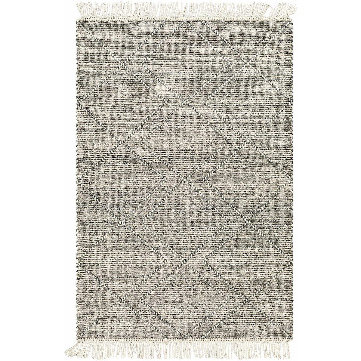 Hauteloom Malilipot Wool Living Room, Bedroom Area Rug - Gray, Beige - 8' x 10'